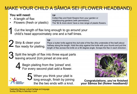 Samoan Language Week - Make your own Samoa Sei (flower headband ...